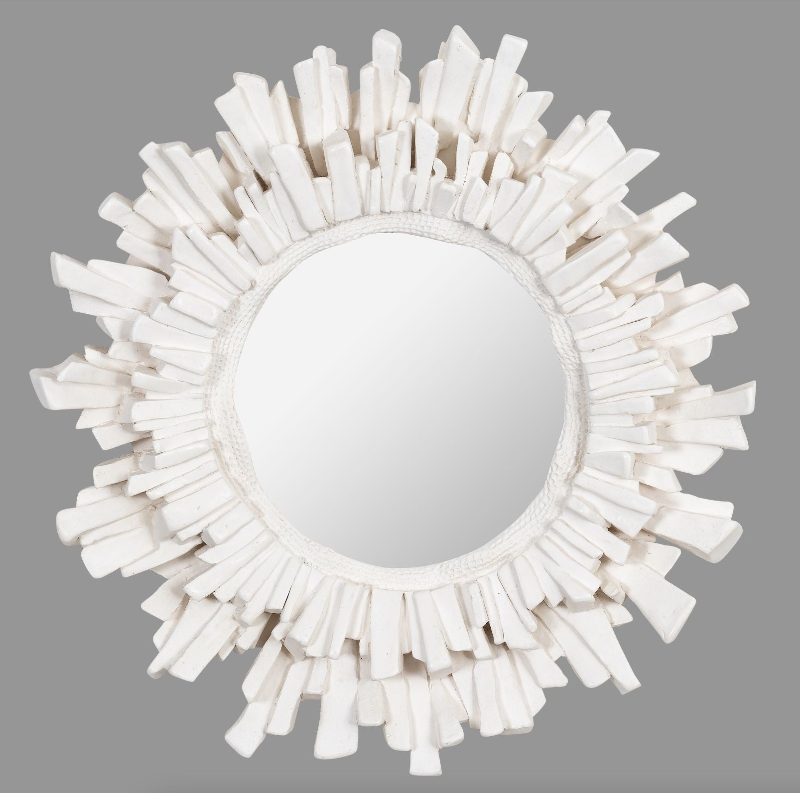 French Round Plaster Starburst Shaped Mirror, 21st Century – Modern ...